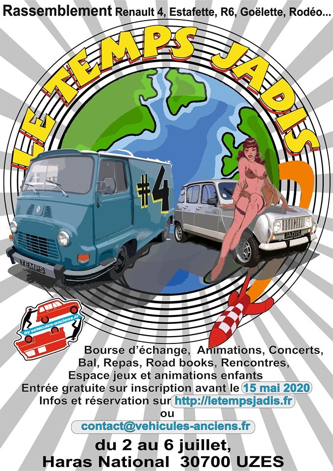 [TJ4] The poster for the Renault R4 4L Estafette "Le Temps Jadis" 4th ...